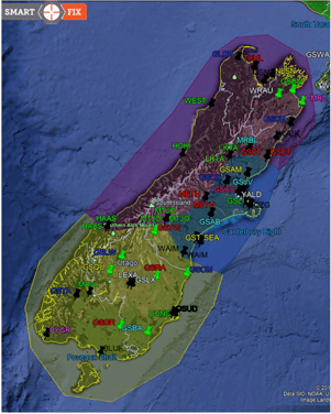SmartFix - Reference Stations in the South Island